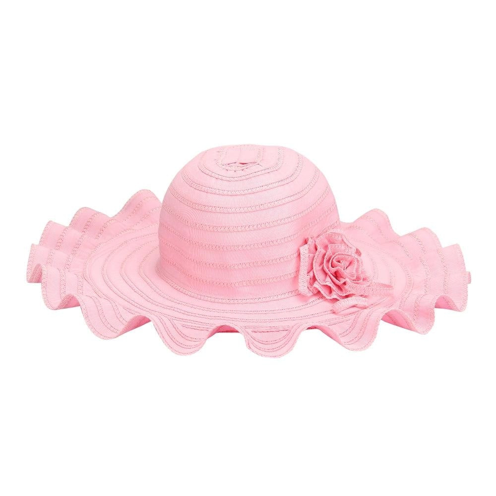 Fabseasons Baby pink Wavy Long Brim Sun Hat for Women freeshipping ...