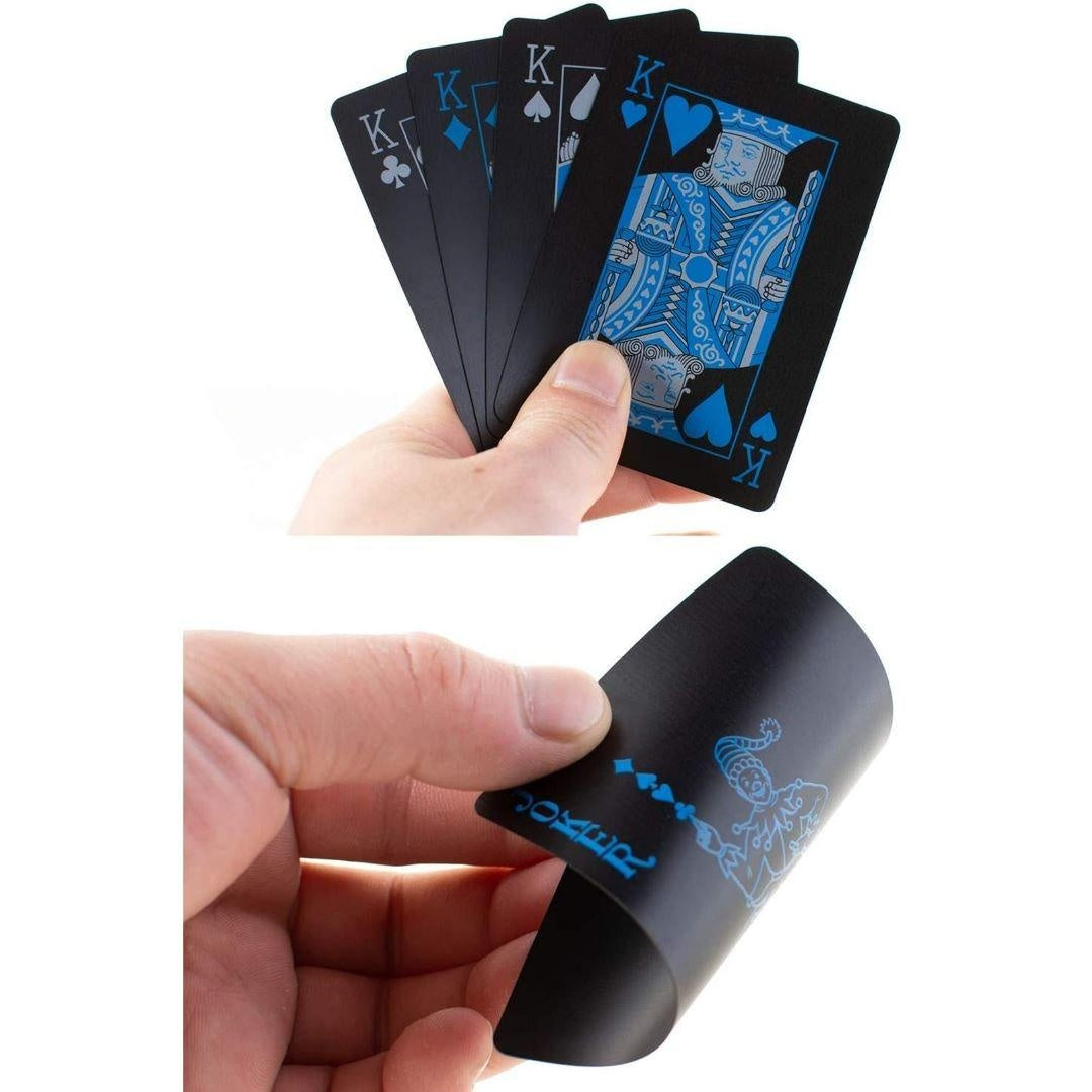 FabSeasons Premium Black Plastic Playing cards, Set of 2 Decks ...